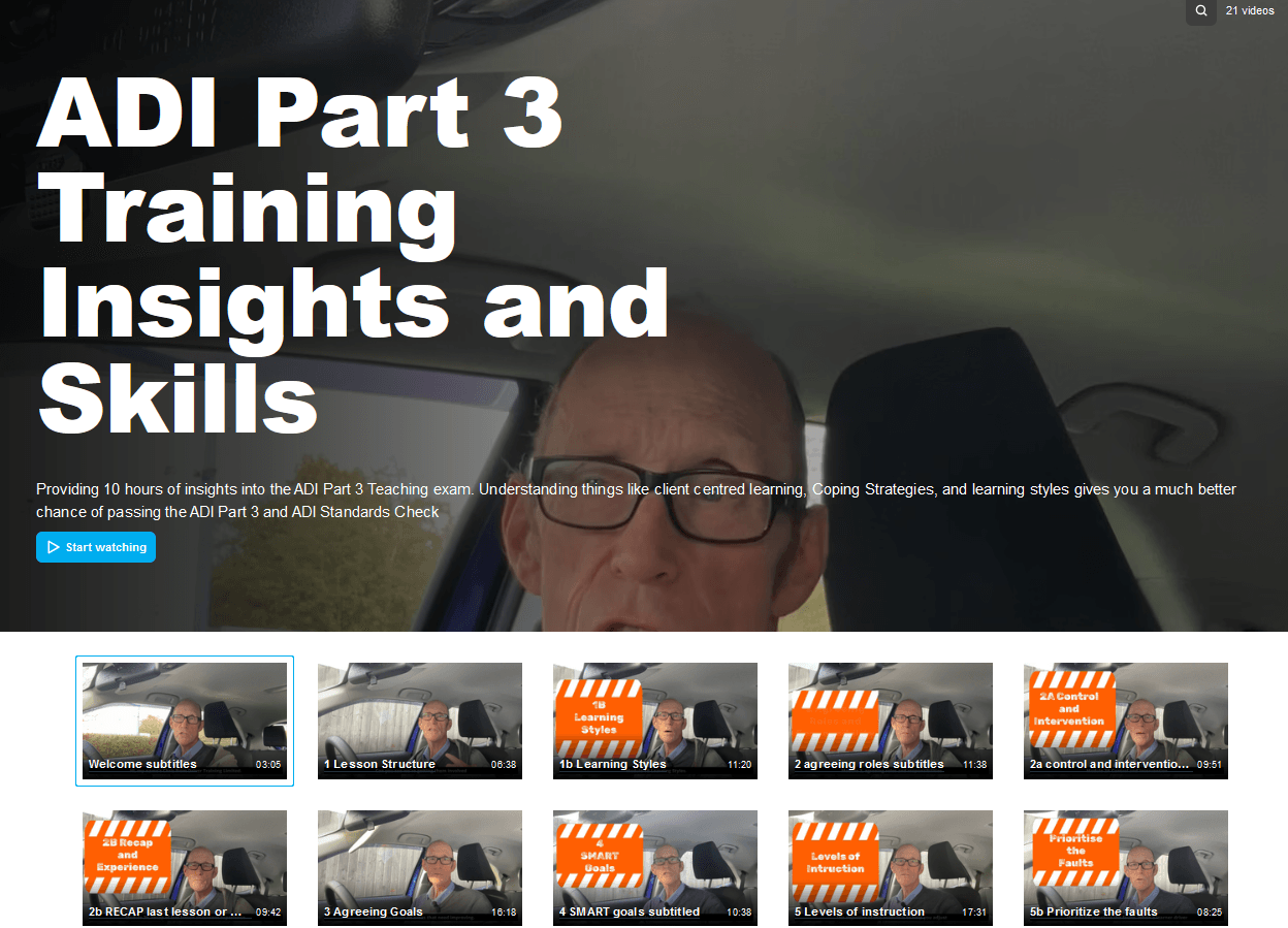 ADI PART 3 SKILLS Online Training Course – Driver Training Ltd