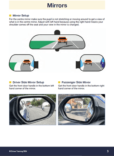 Driving Instructor Reference Points Guide A5 – Driver Training Ltd